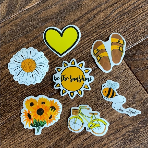 kelzposh | Accessories | Yellow Vsco Girl Sticker Pack | Poshmark